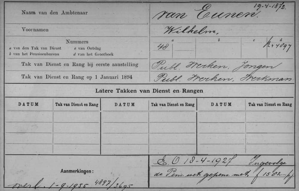 De welverdiende pensioenkaarten van je voorouders De welverdiende pensioenkaarten van je voorouders